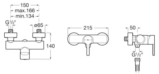 Roca A5A2196C00 - Sprchová baterie NAIA lesklý chrom