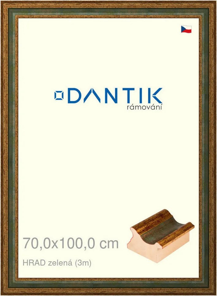 DANTIK rámeček 70x100 | HRAD zelená (Plexi Čiré)