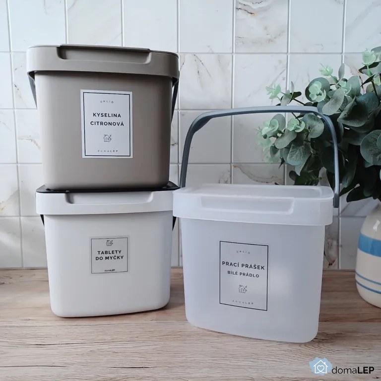 ÚLOŽNÝ BOX S PLASTOVOU KAPSIČKOU varianta: transparentní 3l