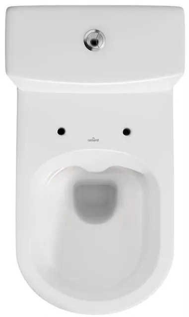 Cersanit City New CleanOn, kombi wc se splachováním 3/5l, horizontální odtok + antibakteriální toaletní sedátko z duroplastu, bílá, K35-037