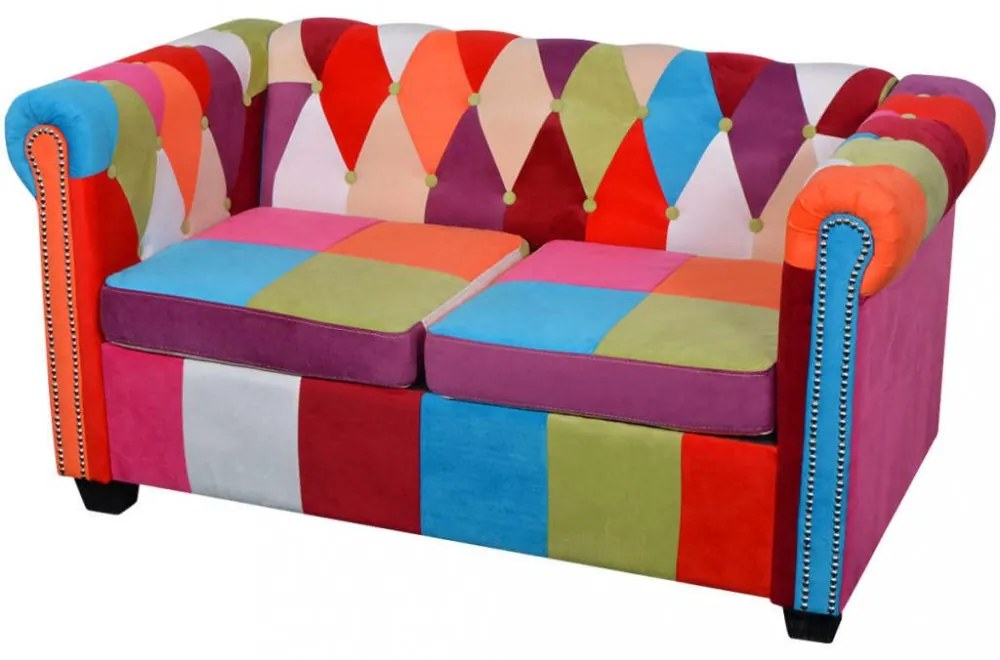 Chesterfield sedací souprava 3+2 patchwork Dekorhome