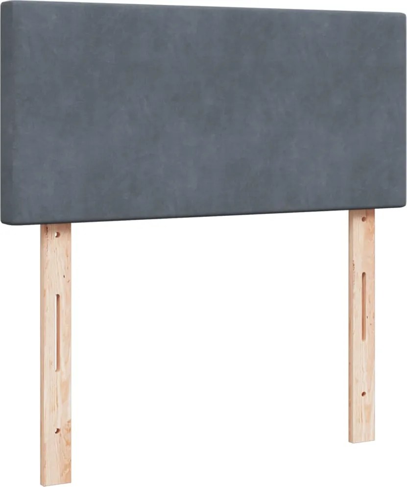 Box spring postel s matrací tmavě šedá 80 x 200 cm samet 3286157