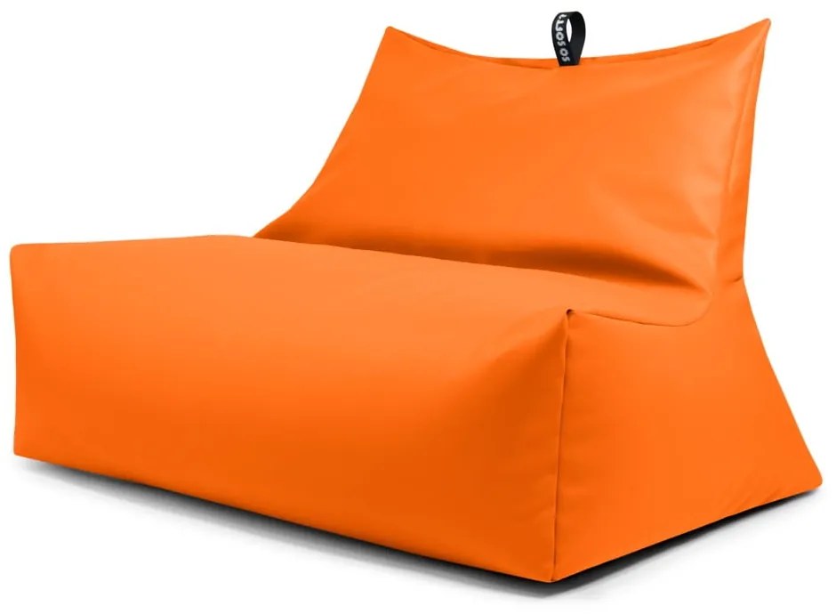 Oranžový sedací vak z imitace kůže Icy Sofa – So Soft?