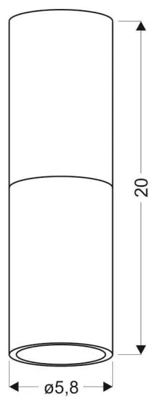 Stropní svítidlo TUBA 1xGU10/15W/230V