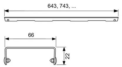 Tece Drainline Rošt 100 cm, leštěná nerez, drops 601030