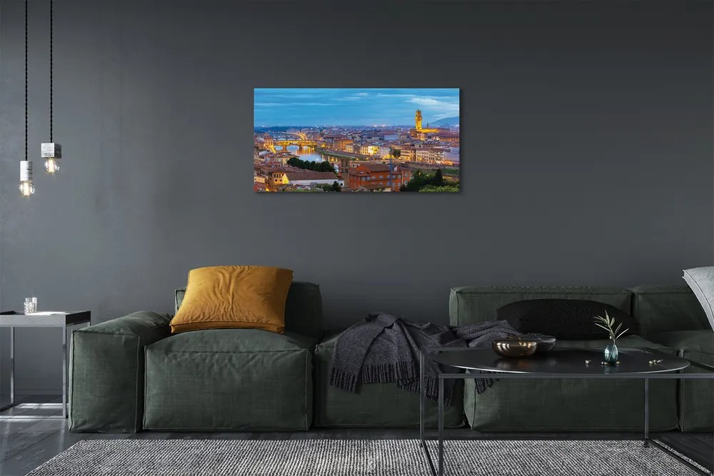 Obrazy na plátně Itálie Sunset panorama 125x50 cm