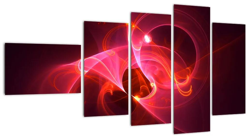 Moderní obraz růžové abstrakce (110x60 cm), 40 dalších rozměrů