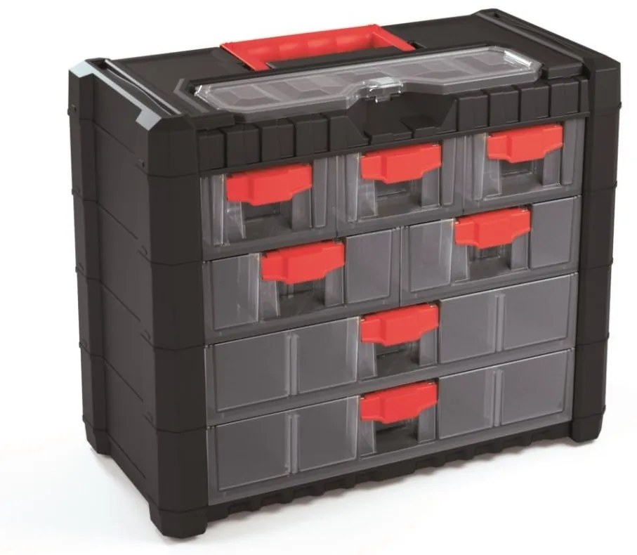 Organizér závěsný MULTIX 40 x 20 x 32,6 cm černo-červený