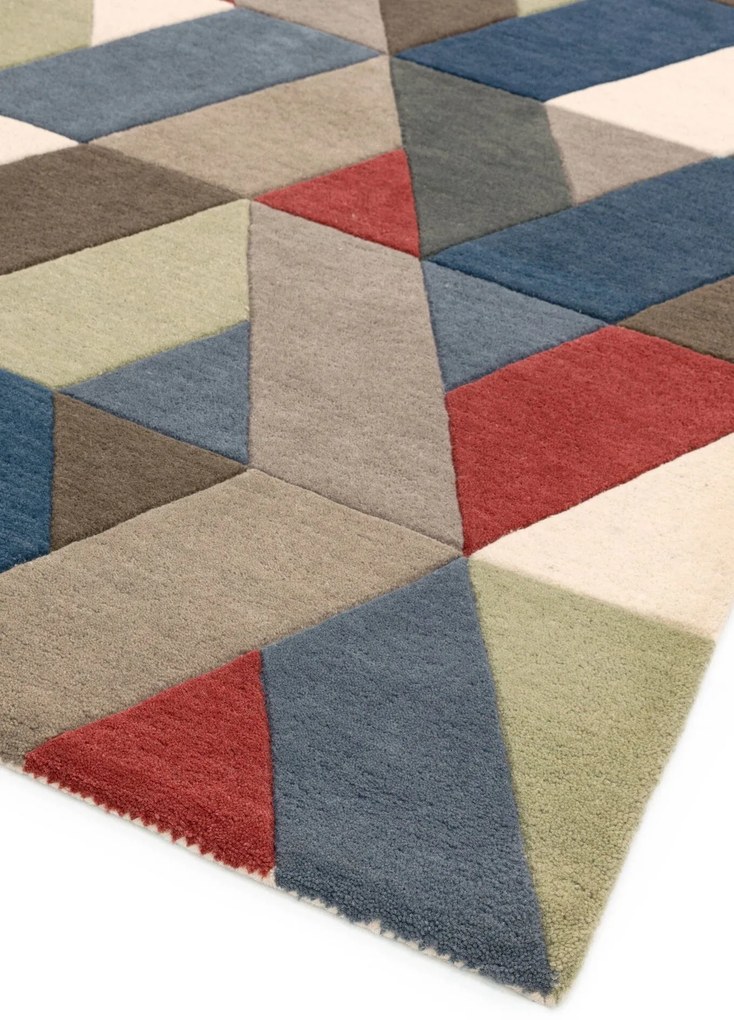 Barevný  koberec Mode Chevron Blue Green Rozměry: 70x200 cm