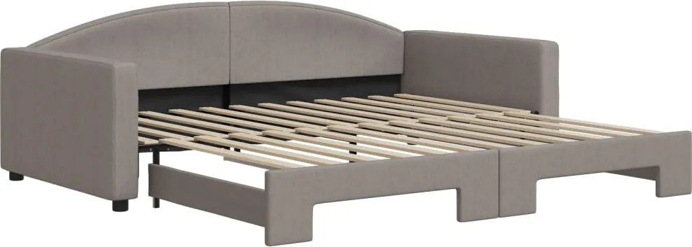 Válenda s přistýlkou taupe 100 x 200 cm textil 3197196