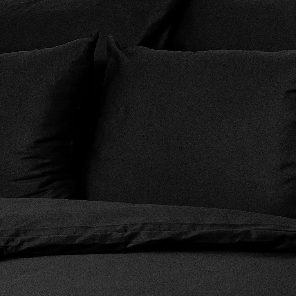 Saténové povlečení LUXURY COLLECTION černé - 1x 140/220, 1x 70/90cm