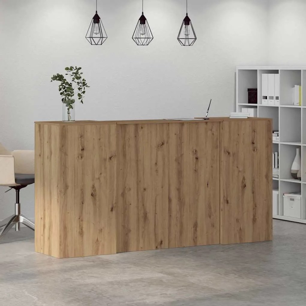 Recepční stůl dub artisan 200x50x103,5 cm kompozitní dřevo 3324222