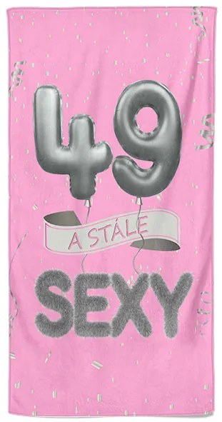 Osuška Stále sexy – růžová (věk: 49, Velikost osušky: 100x170cm)