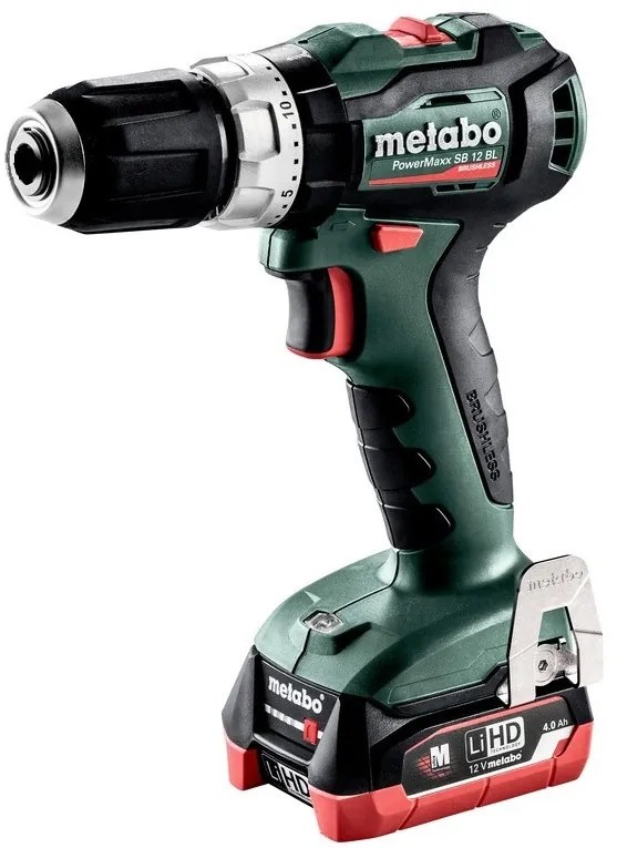 Šroubovák vrtací s příklepem AKU Metabo PowerMaxx SB 12 BL