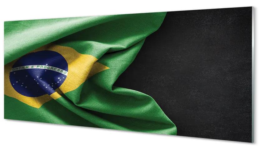 akrylový obraz brazilská vlajka 120x60 cm