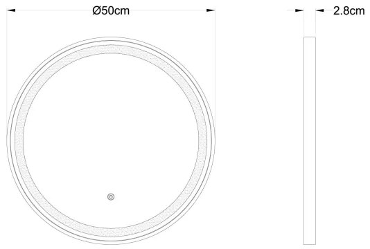 Globo 84035 - LED Stm. zrcadlo s podsvícením RIVAS LED/10W/230V pr. 50 cm