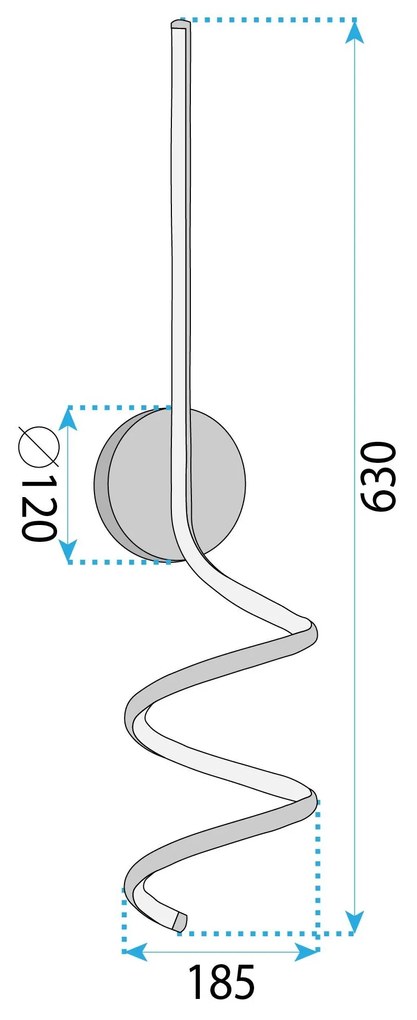 Toolight Toolight, LED nástěnné svítidlo 26W, 3000K, LHJ061-W, černá, OSW-50053