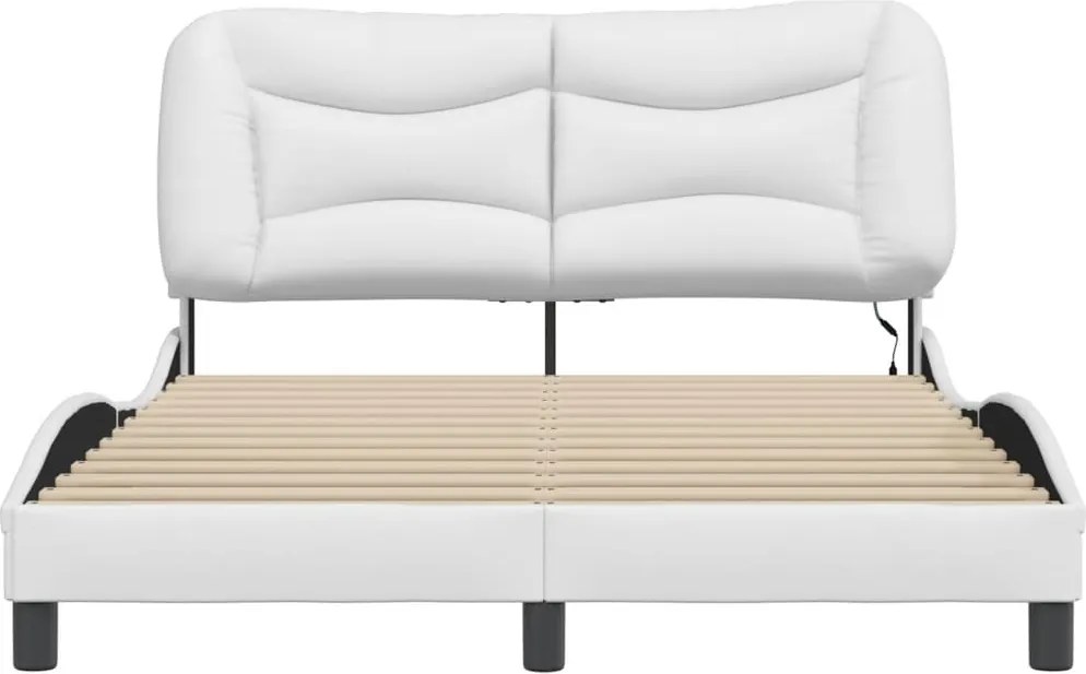 Rám postele s LED bez matrace Hvar bílý 140 x 190 cm 3213928