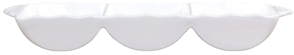 Porcelánová servírovací miska bílá Provence 33x10 cm (Chic Antique)