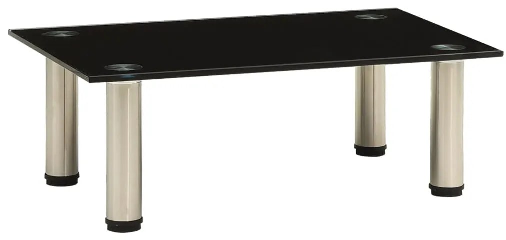 322758  TV Stand Black 40x35x17 cm Tempered Glass 322758