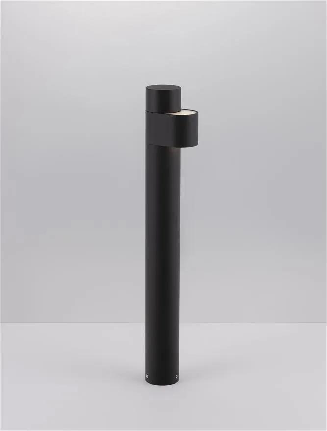 Nova Luce Venkovní sloupkové svítidlo ADURO černý hliník a akryl LED 7.6W 3000K, IP54