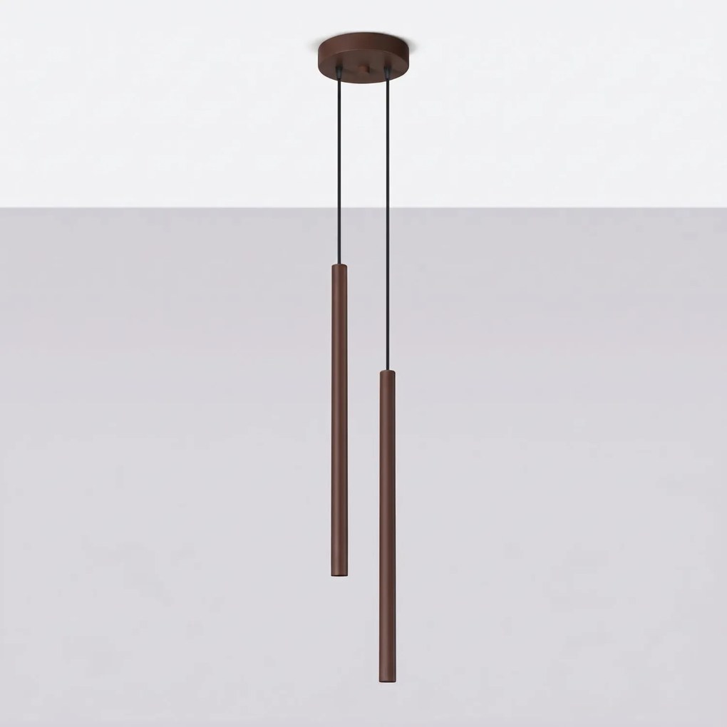 Sollux Lighting Závěsné svítidlo PASTELO 2 hnědé