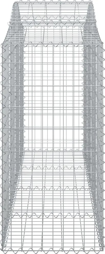 Klenuté gabionové koše 13ks 200x50x100/120cm pozinkované železo 3145651