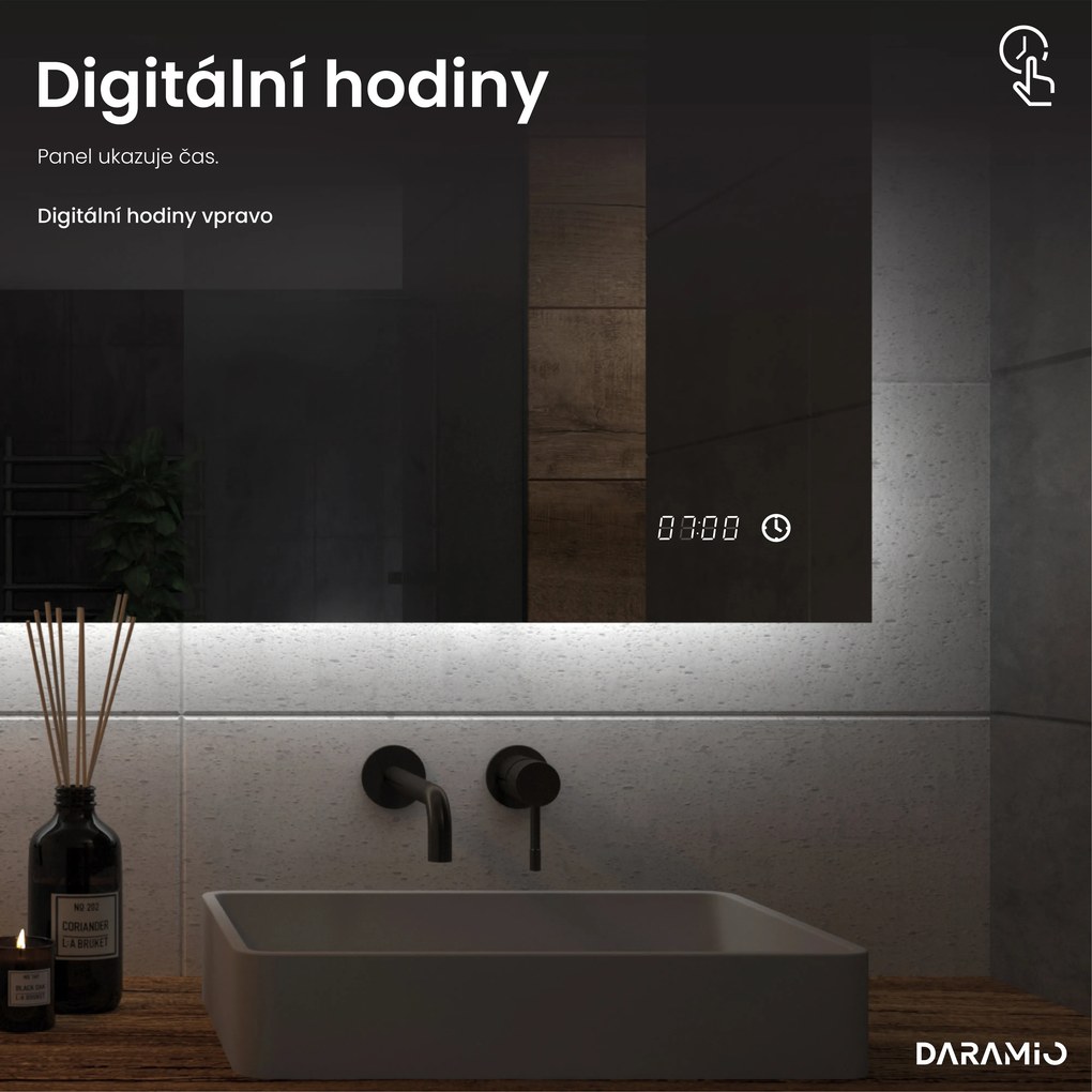 Kulaté zrcadlo do koupelny s LED osvětlením E3