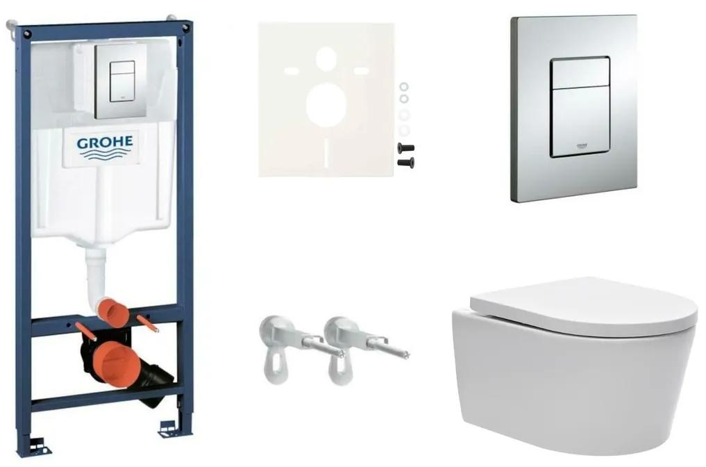 Cenově zvýhodněný závěsný WC set Grohe do lehkých stěn / předstěnová montáž+ WC SAT Brevis SIKOGRS3W0