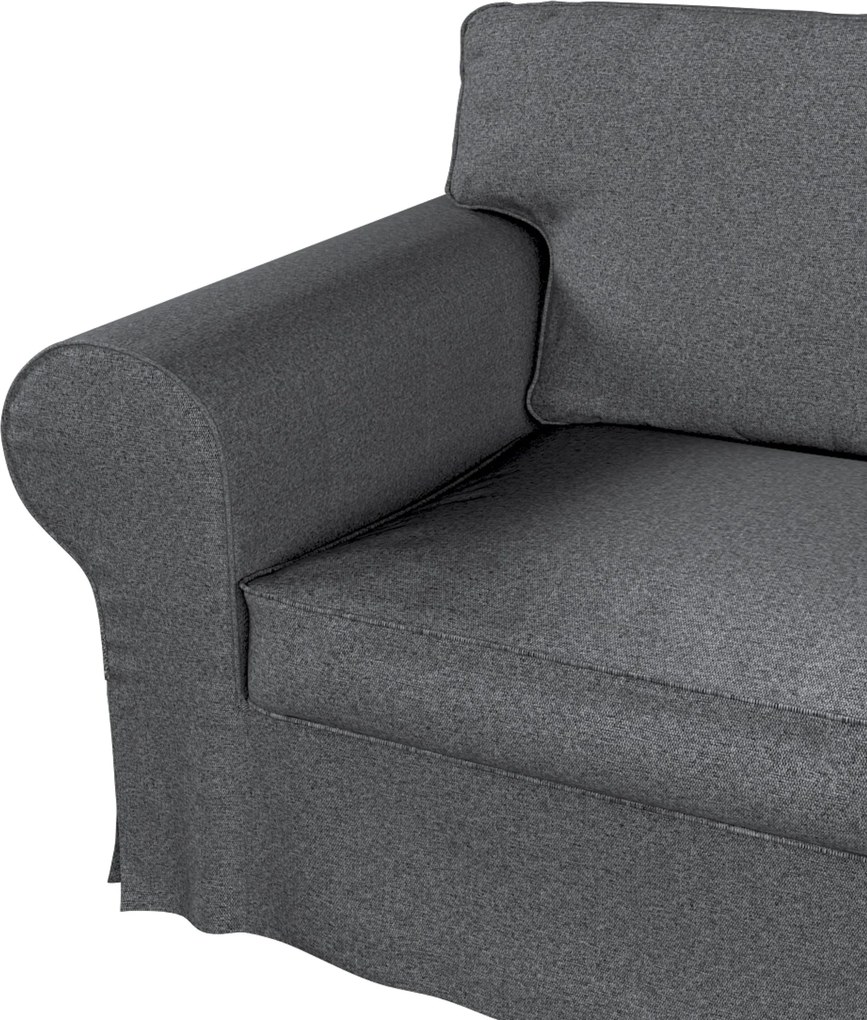 Potah na pohovku IKEA Ektorp 2-místná s lenoškou barva šedá látka pletený vzor