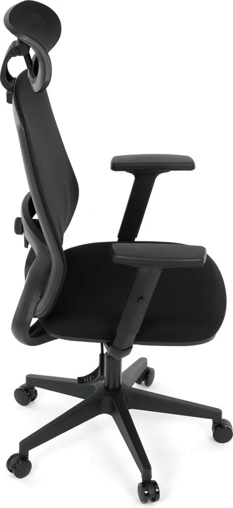 Ergonomická kancelářská židle VEBRUA - černá síťovina
