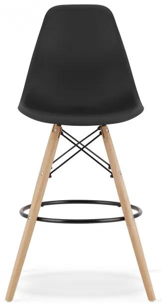 Set čtyř jídelních židlí LAMAL - černé (hnědé nohy) 4ks