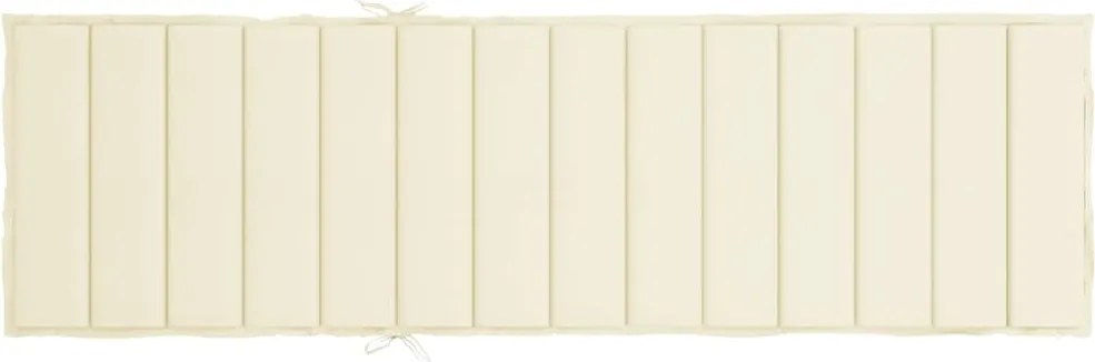 Poduška na lehátko krémová 200 x 70 x 3 cm oxfordská látka 314220