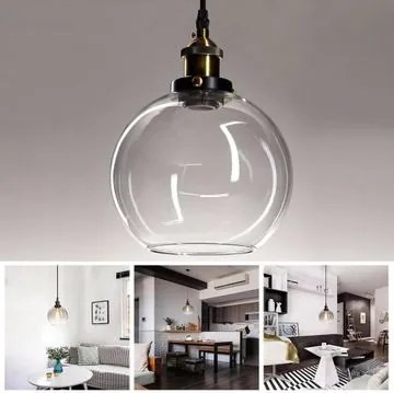 Toolight Toolight, skleněná závěsná lampa Verto-B 1xE27 APP045-1CP, hnědá, OSW-00137