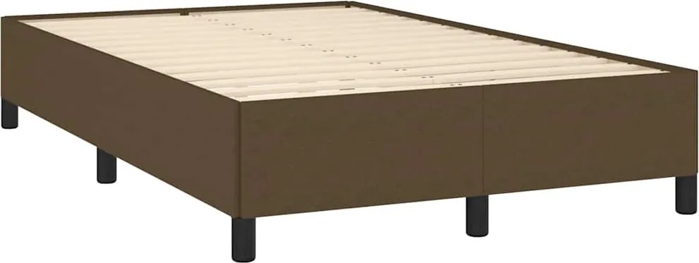 Box spring postel s matrací a LED tmavě hnědá 120x190 cm textil 3270207