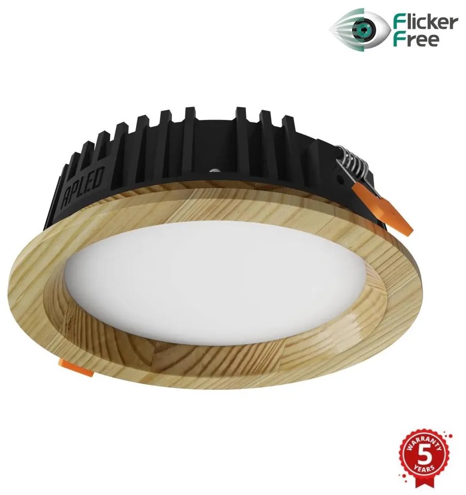 APLED - LED Podhledové RONDO WOODLINE LED/6W/230V 3000K pr. 15 cm borovice masiv
