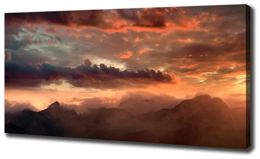 Wallmuralia Foto obraz na plátně do obýváku Západ slunce hory 140x70 cm