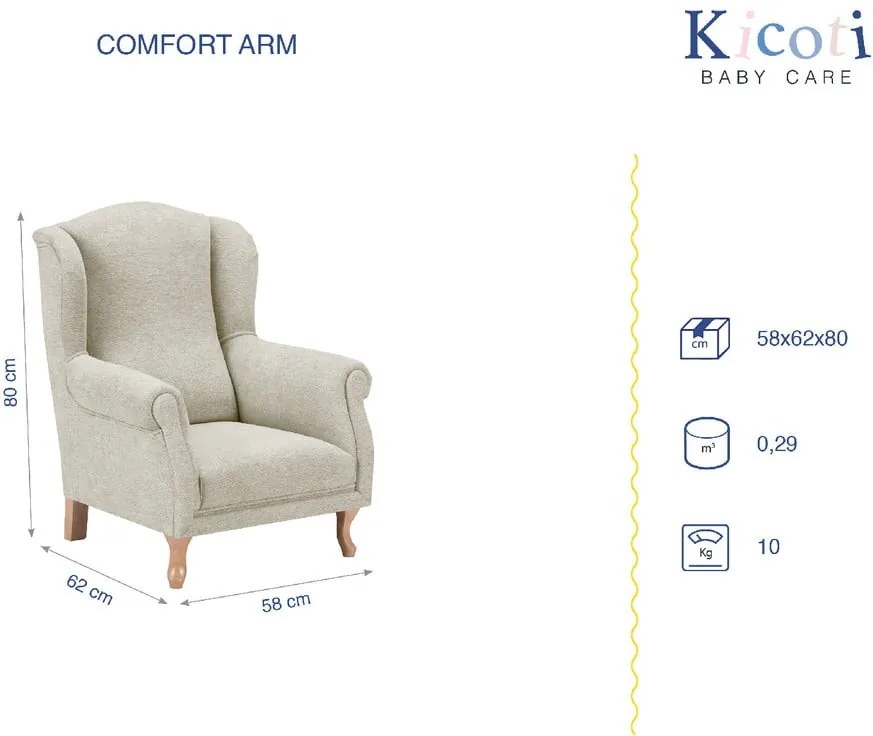 Růžové dětské křesílko KICOTI Comfort
