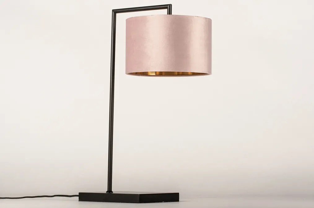 Stolní lampa Pallas Pink and Black