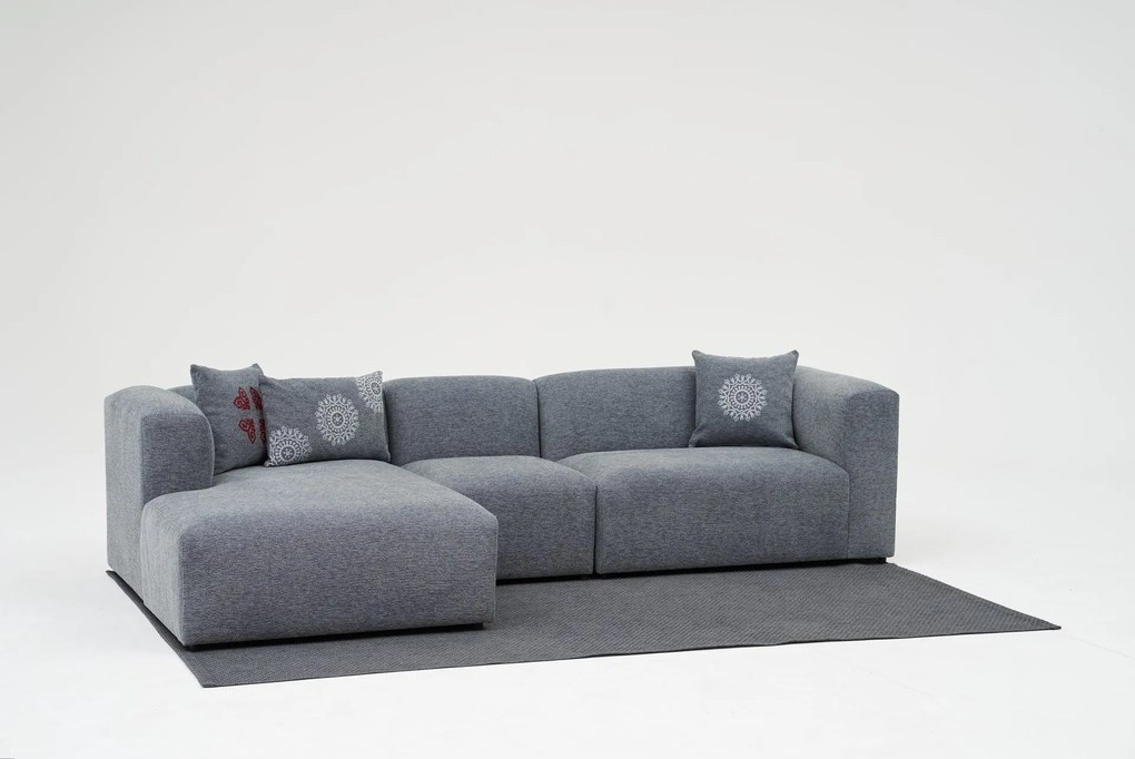 Hanah Home Rohová pohovka LINDEN levá šedá
