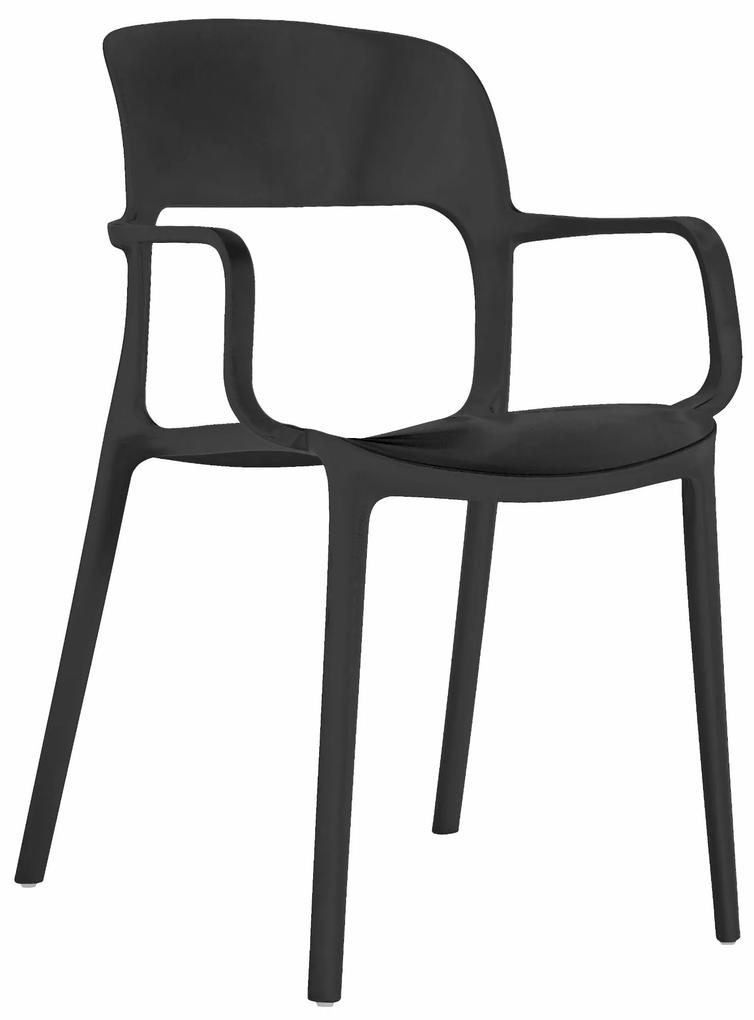 Černá plastová židle SAHA