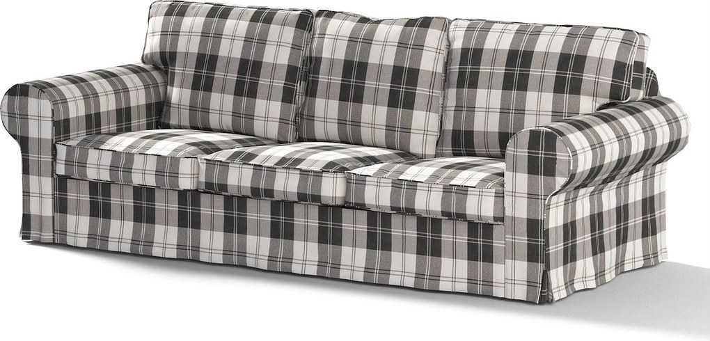 Potah na pohovku IKEA Ektorp 3-místná rozkládací, NOVÝ MODEL 2013 barva černá látka pletený vzor, vzorované