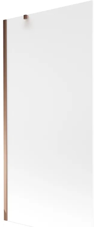 Mexen Next, vanová zástěna 1-křídlová 90 x 150 cm, fixní křídlo, 6 mm námraza sklo, růžové zlato profil, 895-090-000-00-30-60