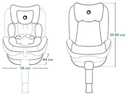 Lionelo - Autosedačka se základ. otočná BRAAM AIR i-Size 40-150 cm Black Carbon
