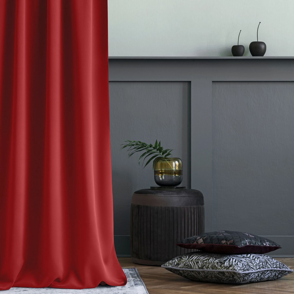 Room99 Hotový závěs na kroužcích AURA Barva: Hořčicová/Stříbrná, Velikost: 180 x 280 cm