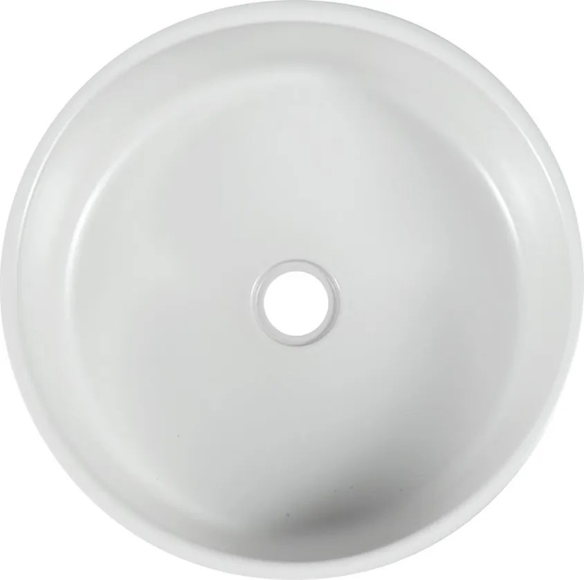 Sapho Sapho, PRIORI keramické umyvadlo, průměr 41 cm, 15 cm, barva bílá s modrou malbou, PI027