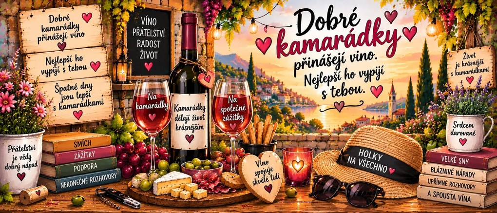 Hrnek pro kamarádku Dobré kamarádky přinášejí víno – dárek 300 ml