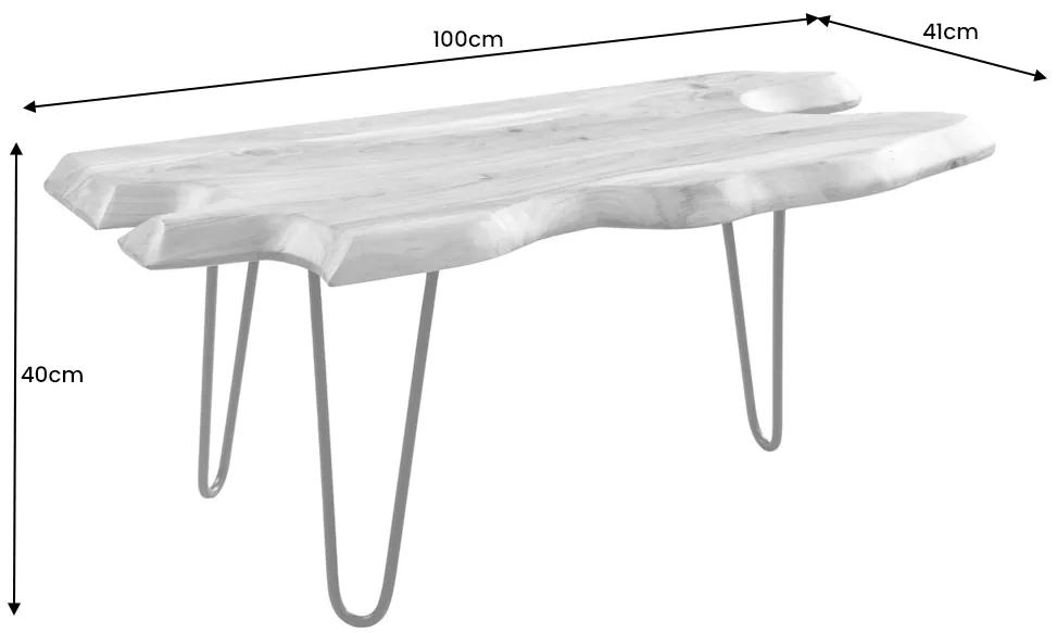 Designový konferenční stolek Jax 100 cm akácie