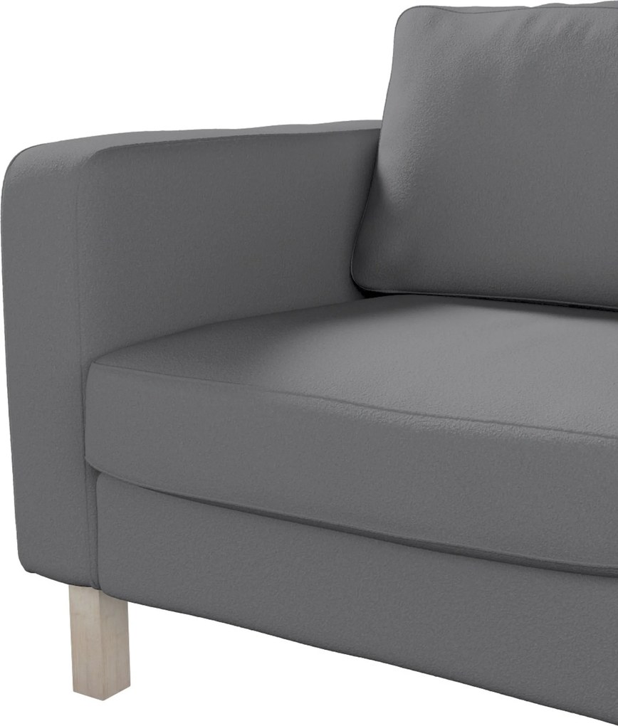 Potah na křeslo IKEA Karlstad, krátký barva šedá látka pletený vzor