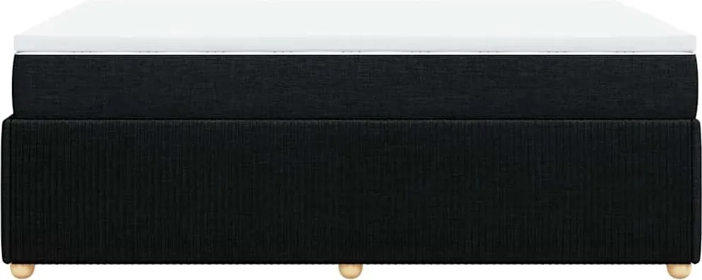 Box spring postel s matrací černá 120x200 cm textil 3285562